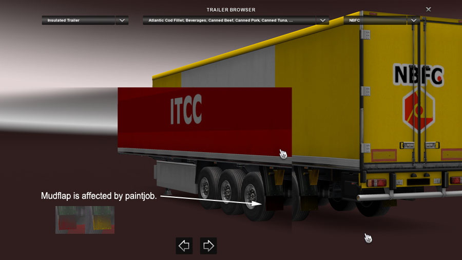 Mudflaps affected by paintjob, multiple trailers [28960] - SCS Software